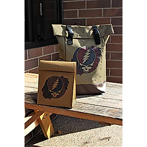 Ripple Junction Grateful Dead Steal Your Face Logo Roll Top Lunch Bag Reusable and Washable