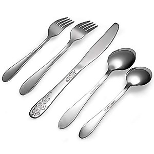 Bekith 40-Piece Silverware Flatware Set for 8, Stainless Steel Silverware Flatware Cutlery Set, Include Knife/Fork/Spoon, Mirror Finished, Dishwasher Safe
