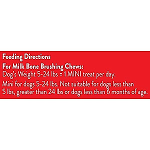 Milk-Bone Brushing Chews Daily Dental Dog Treats, Mini, 65 Count
