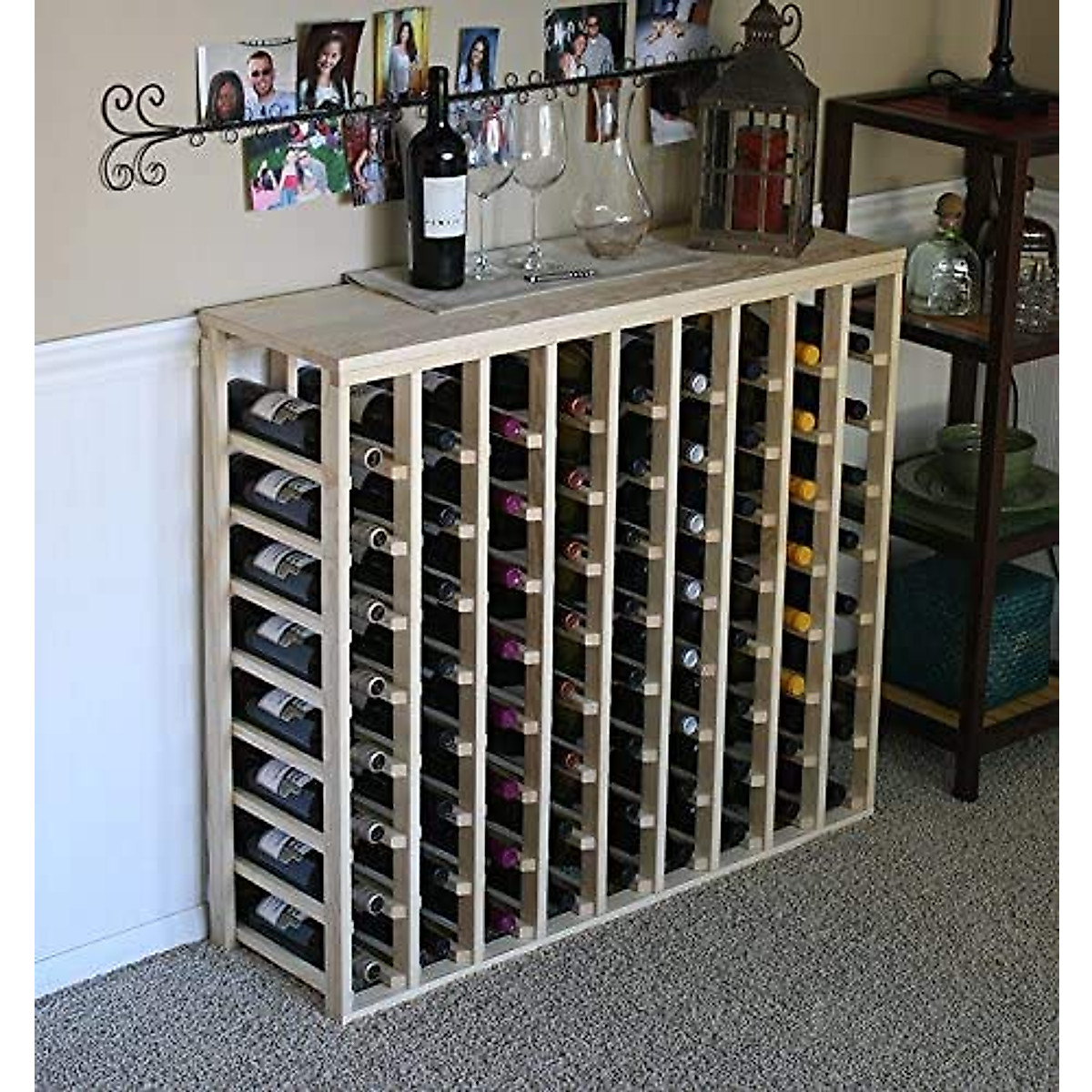 Creekside 72 Bottle Table Wine Rack (Pine) by Creekside - Exclusive 12 inch deep design conceals entire wine bottles. Hand-sanded to perfection!, Pine