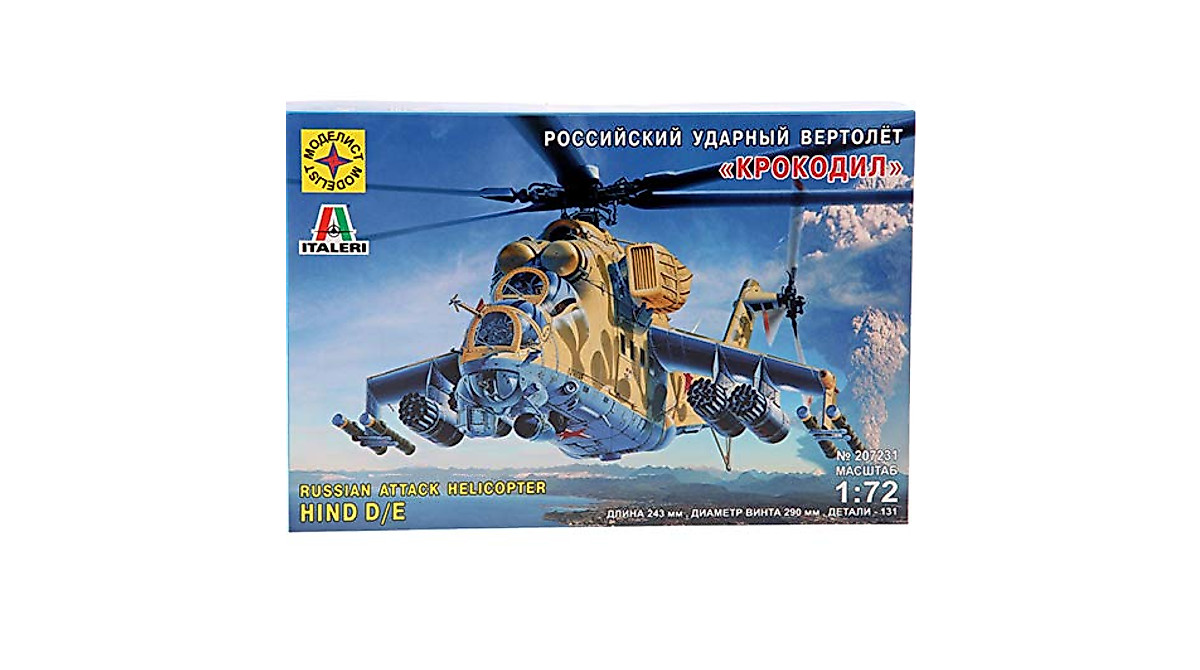 Mil Mi-24 Hind D/E Model Kit 1:72 Scale - Authentic Russian Helicopter