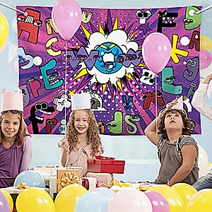Alphabet Party Backdrop, Alphabet Birthday Party Decorations, Alphabet Birthday Banner, Alphabet Birthday Party Supplies, Alphabet Photo Backdrop, Alphabet Birthday Favors, Alphabet Decoration for Kid