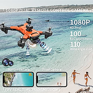 RiskOrb 2023 Upgrade Drone with 1080P Dual Camera for Adults/Kids/Beginners,540° Obstacle Avoidance,Optical Flow Positioning,3D Flip,Remote Control FPV Video ESC Camera, Foldable Pro Quadcopter,Toys Gift for Boys/Girls ,2 Batteries