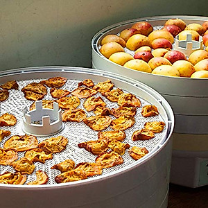 GUCUJI Pack of 5 Premium Non stick Round Silicone Dehydrator Sheets For Fruit Dryer Mesh