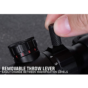 Monstrum 3-9x32 Rifle Scope with Rangefinder Reticle and Medium Profile Scope Rings | ZR252 Quick Release Scope Mount | Bundle