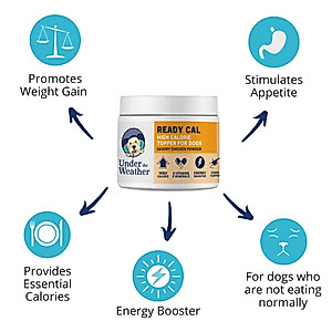 Under the Weather Ready Cal Powder for Dogs | High-Calorie, Weight Gainer, Appetite Stimulant, Energy Booster Pet Supplement | 12 Ounces