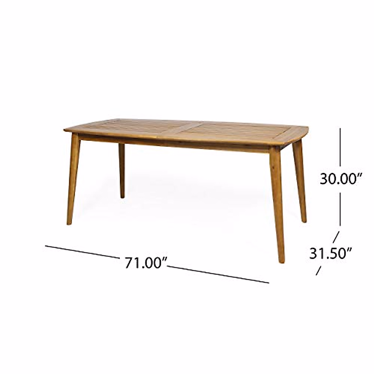 Christopher Knight Home Gwendolyn Outdoor Rustic Acacia Wood Dining Table, Teak