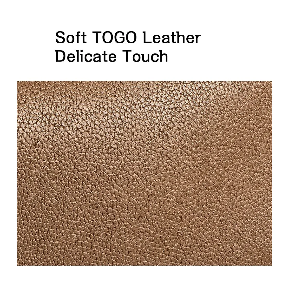 Amazing Song Hald Moon Crossbody Bag for Women, Designer Hobo Shoulder Handbag Togo Lether Adjustable Strap, Brown