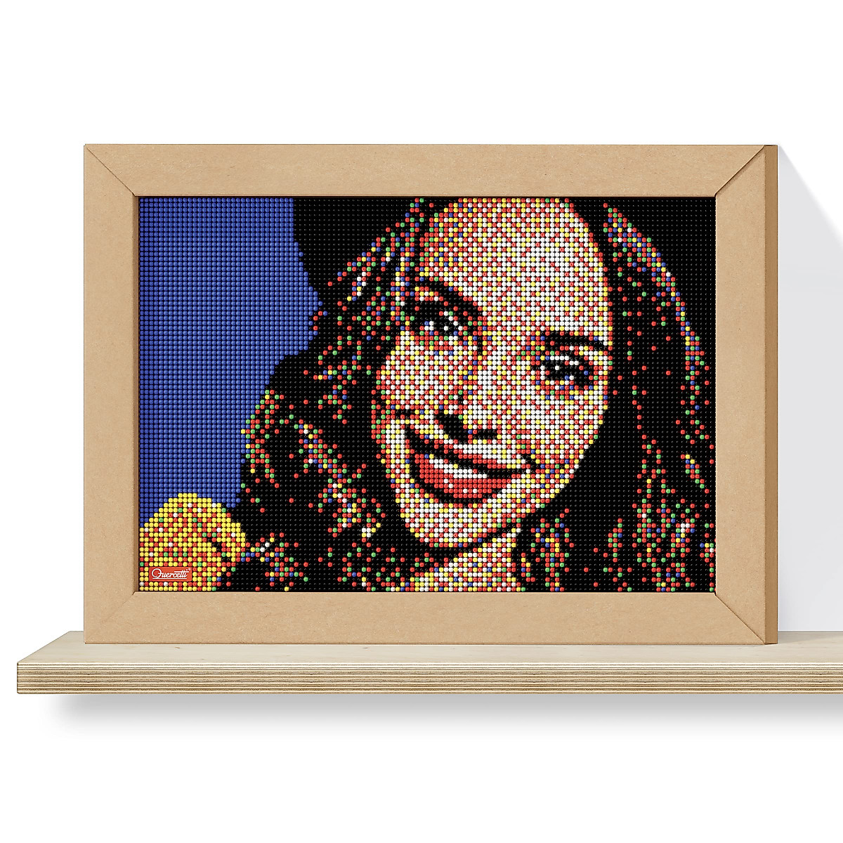 Quercetti Pixel Art 8 Take a Selfie Mosaic Kit - Turn Any Photo into Mosaic Art with 9600 Pegs in 6 Colors and 8 Pegboards, with Frame for Hanging and Display, Ages 9 Years and Up