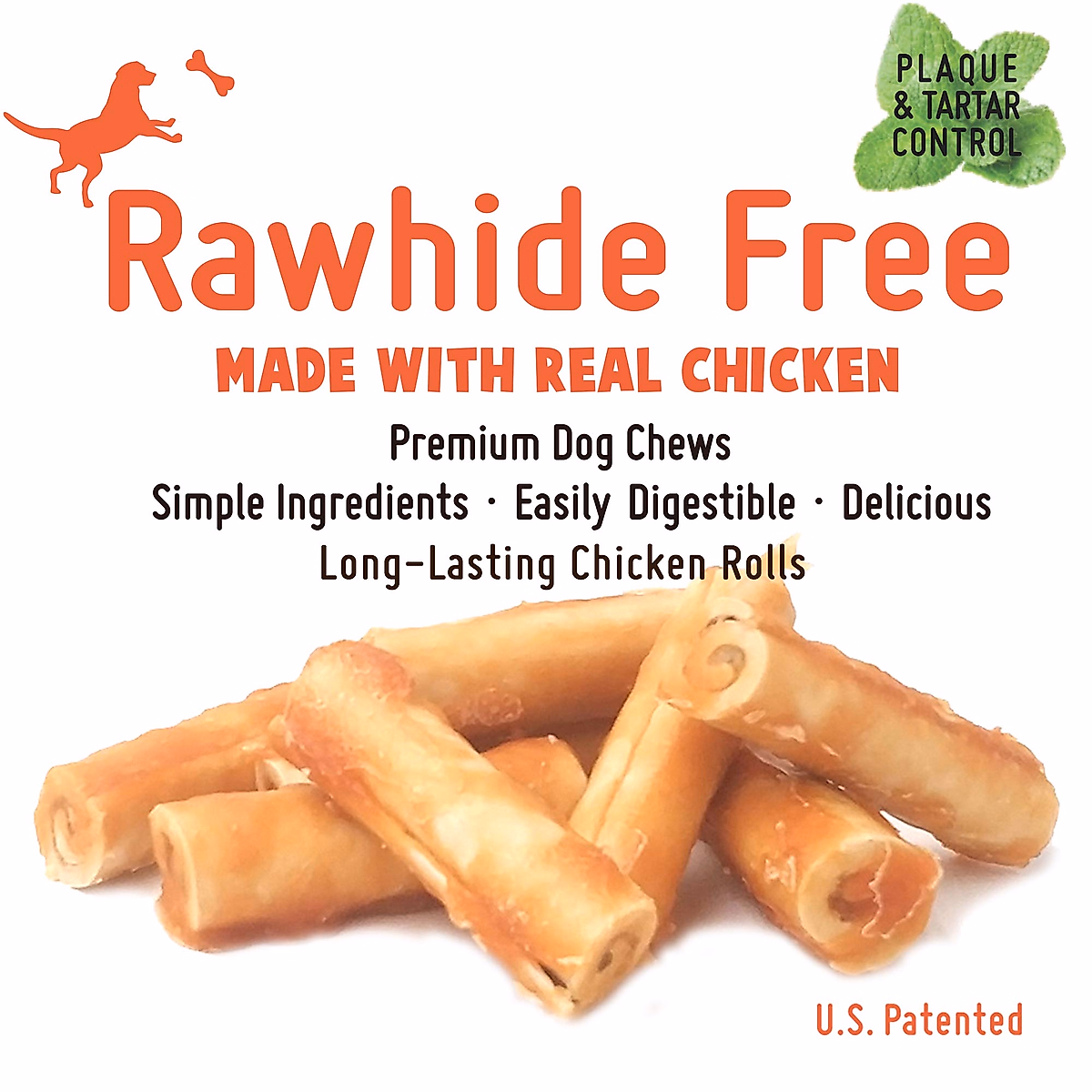 LuvChew Premium Dog Chew Treats Chicken Retriever Rolls for Large Dogs, Rawhide Free, Grain Free, Highly Digestible,Large 7" 2pcs/Pack x 2pack