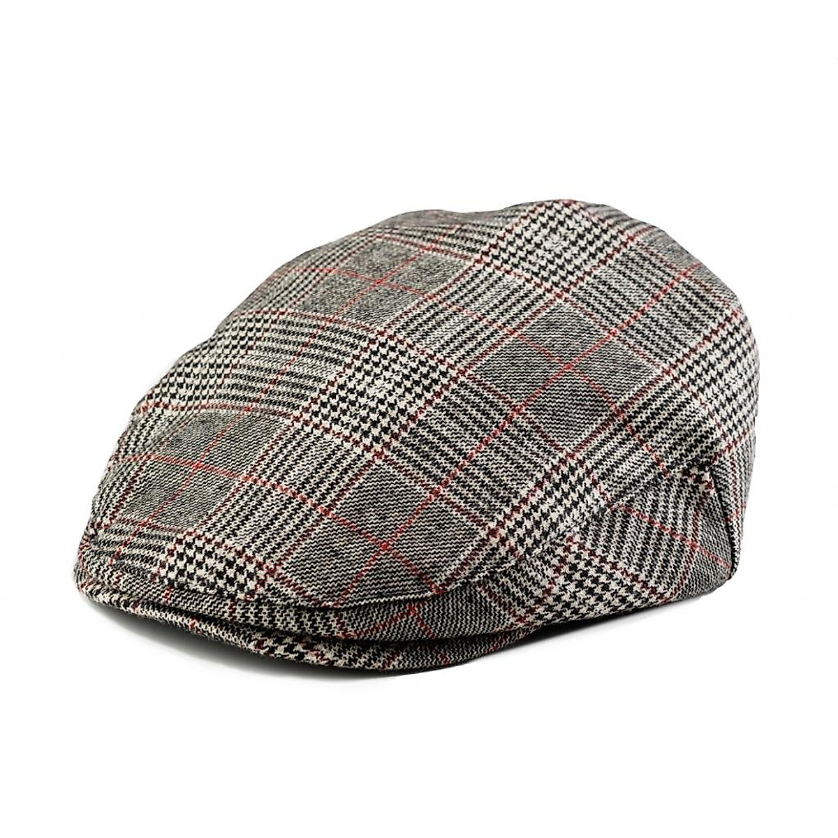 Born to Love Infant Toddler Kids and Baby Boy's Hat Houndstooth Driver Cap Boys Tweed Page Baby Kids Unisex NB 43cm, Grey and Black