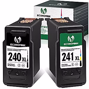 240 and 241 Black Color Combo Pack, Remanufactured Ink Cartridge Replacement for Canon PG-240 XL CL-241 XL for Pixma MG4220 MG3122 MX472 MX452 MG3220 MG3120 MG2120 MG3520 MX532 MG3600 TS5120 MG3620