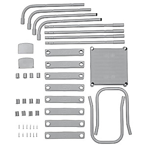 Bestway 52 Inch SteelPool Safety Ladder w/ No Slip No Scratch 9x36-Inch Protective Vinyl Pool Ladder Mat