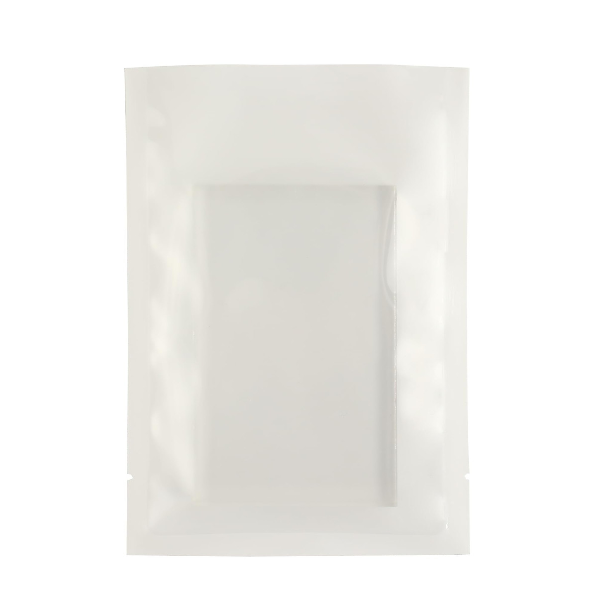 Set of 100 Chamber Vacuum Sealer Bags Clear and White BPA-Free Flat Open Fill Pouches for Food Packing (4.75 inch x 6.75 inch)