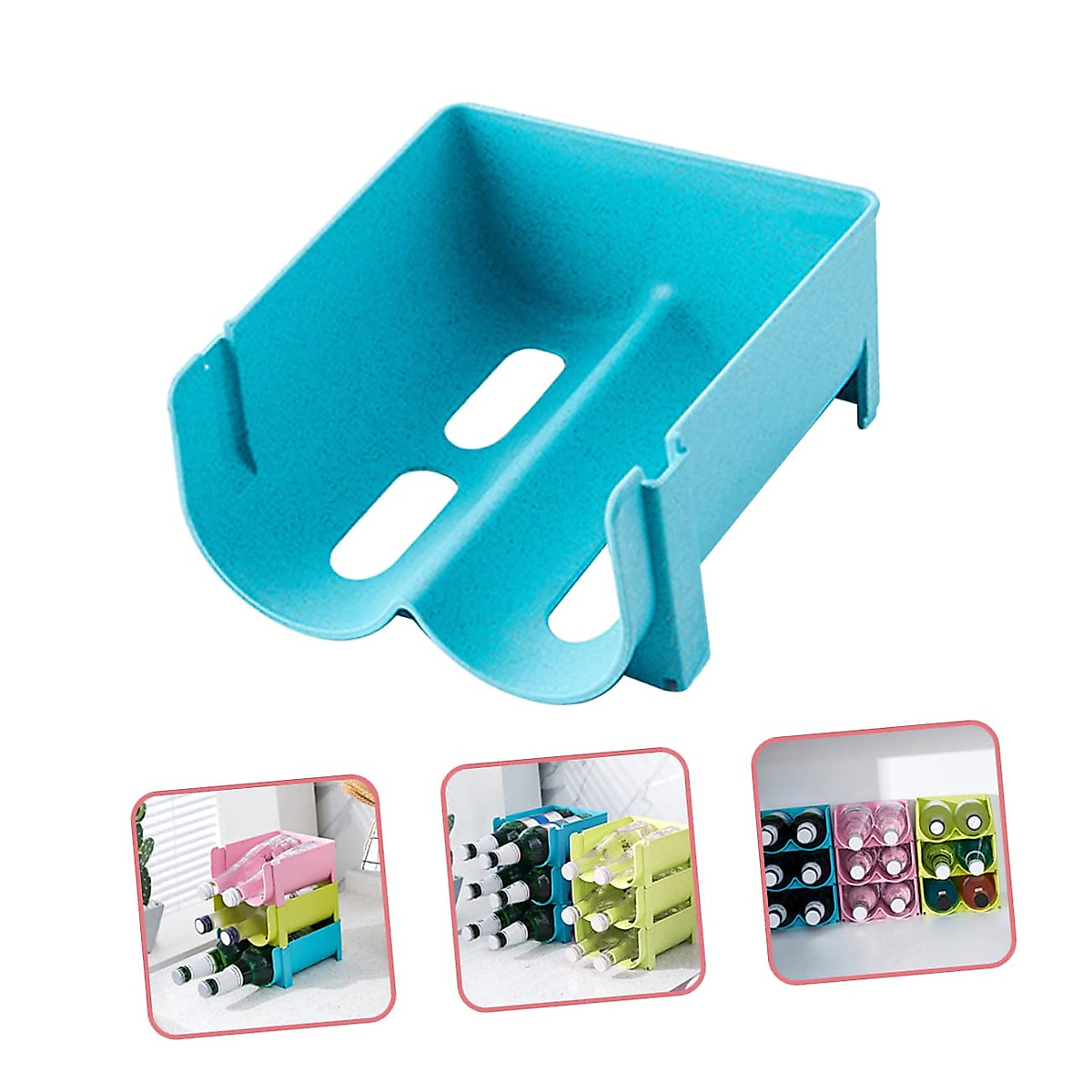 3Pcs can rack refrigerator drink organizer soda can holder refrigerator can organizer fridge beer rack wine fridge drink fridge beer storage organizer office plastic bottle drinks