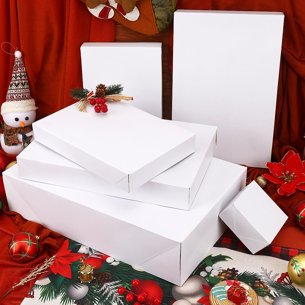Moretoes 16 Pack Gift Boxes with Lids White Gift Boxes Bulk for Presents, Assorted Sizes for Wrapping Gifts, Bridesmaid Proposal Boxes 4-17 Inch Clothes Holidays Birthday Valentine's Day