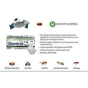 Gentrol Point Source IGR Discs ZOE1007 (20 Pack) German Cockroach Growth Regulator - with USA Supply Gloves & Pest Identification Card - Product is Non-perishable