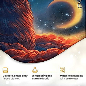2022 Dad Gifts to My Dad from Daughter Wolf Ultra Soft Fleece Throw Blankets for Couch Bedroom Sofa Best Dad Gifts, Birthday Gifts, Thanksgiving, Anniversary, for Men 50 x 60 in