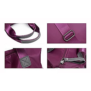 YAQUNICER Women Soft Casual Nylon Tote Satchel Diagonal Crossbody Shoulder Messenger Handbags Clutches-Blue