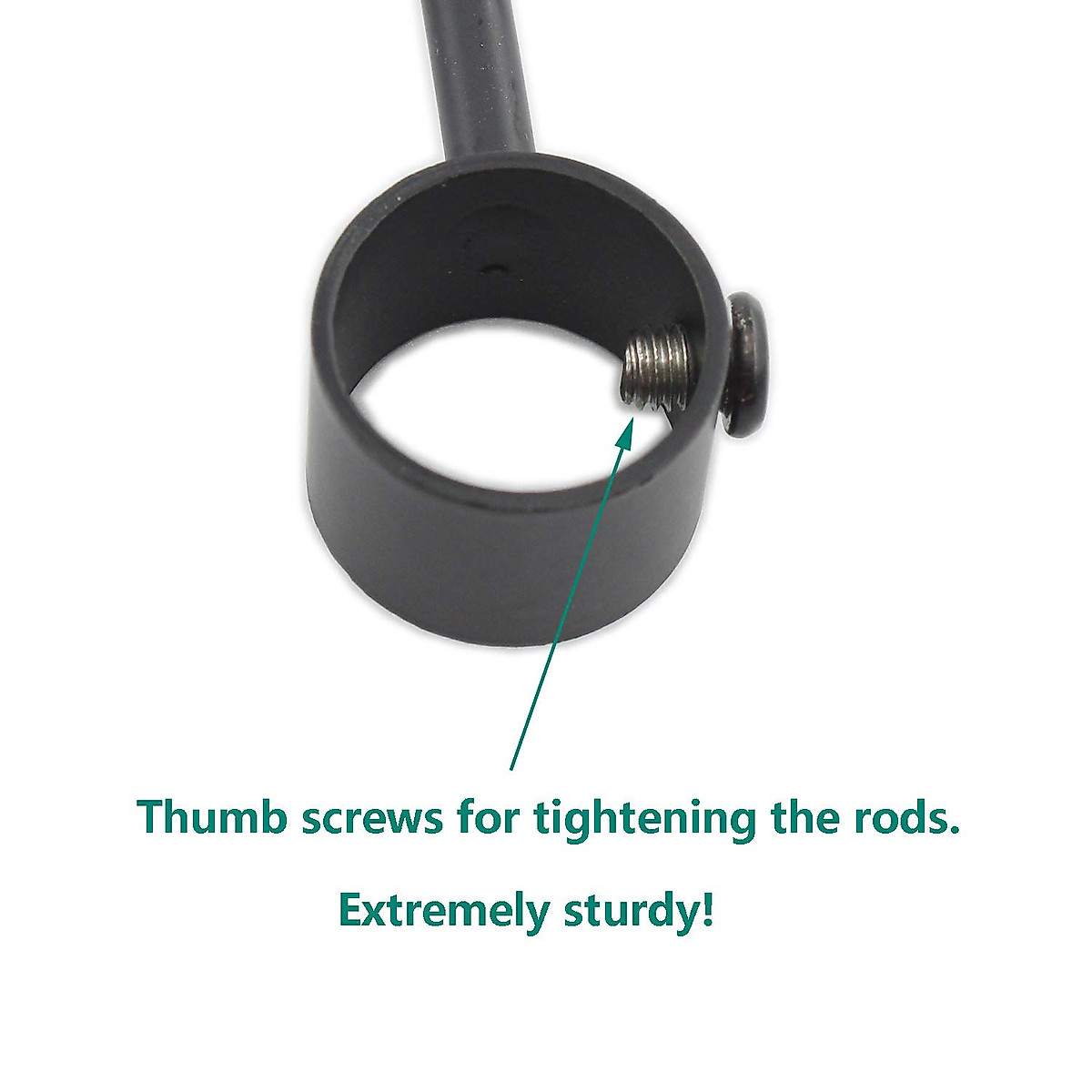 Ulifestar Stainless Steel Closet Rod Hooks, Heavy Duty Utility Hooks for Hanging Pots,Pans,Mugs,Towels,Oven Mitts,Adjustable J Typed Kitchen Hooks Fit for 22mm Rod 5 Pack Black