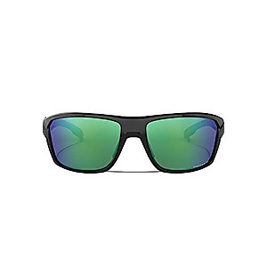 Oakley Men's OO9416 Split Shot Rectangular Sunglasses, Polished Black/Prizm Shallow Water Polarized, 64 mm