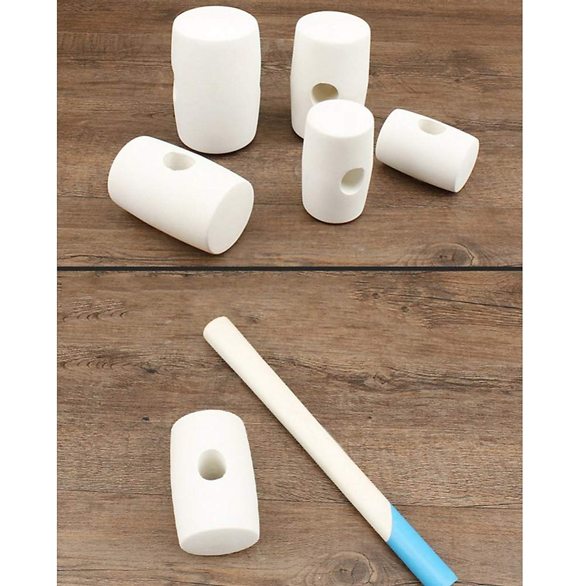 Wooden Handle Rubber Hammer Rubber Mallet Kids Hammer Toys Small Hammer for Child Kids Playing