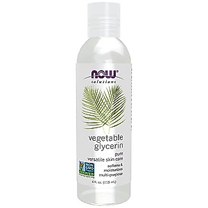 NOW Solutions, Vegetable Glycerin, 100% Pure, Versatile Skin Care, Softening and Moisturizing, 4-Ounce