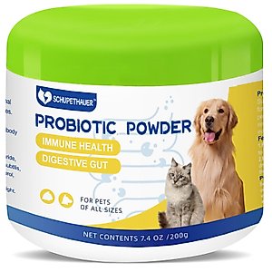 Pet Probiotics Active Peptide Powder Supplement for Dogs & Cats of All Ages with Immunoglobulin,Saccharomyces Boulardii & Bacillus Subtilis – Supports Immune & Digestive Health (200g/7.4 oz)