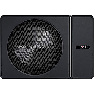 Kenwood KSC-PSW8 250W Max (150W RMS) Single 8" Under Seat Powered Subwoofer Enclosure W/Remote Control