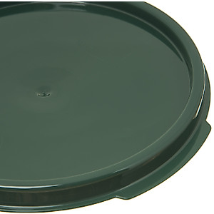 Carlisle FoodService Products Storplus Round Food Storage Container Lid with Stackable Design for Catering, Buffests, Restaurants, Polycarbonate, 2-4 Quarts, Forest Green