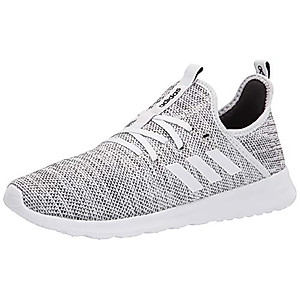 adidas Women's Cloud foam Pure Running Shoe, white/white/black, 8 Medium US