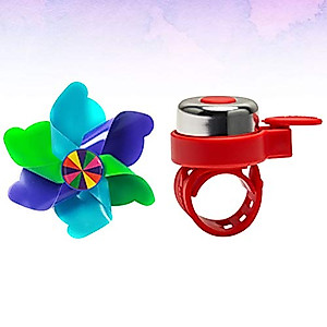TOYANDONA 1 Set of Bike Bell Windmill Handle-Bar Bell Mountain Bike Loud Crisp Clear Sound Bike Accessories for Baby Bike Outdoor