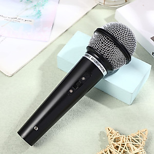Zerodeko 1PC Plastic Microphone Model, Kids Microphone Pretend Microphone Toy, Fake Microphone Prop for Birthday Party Favors Pretend Play or Performance Costume Prop
