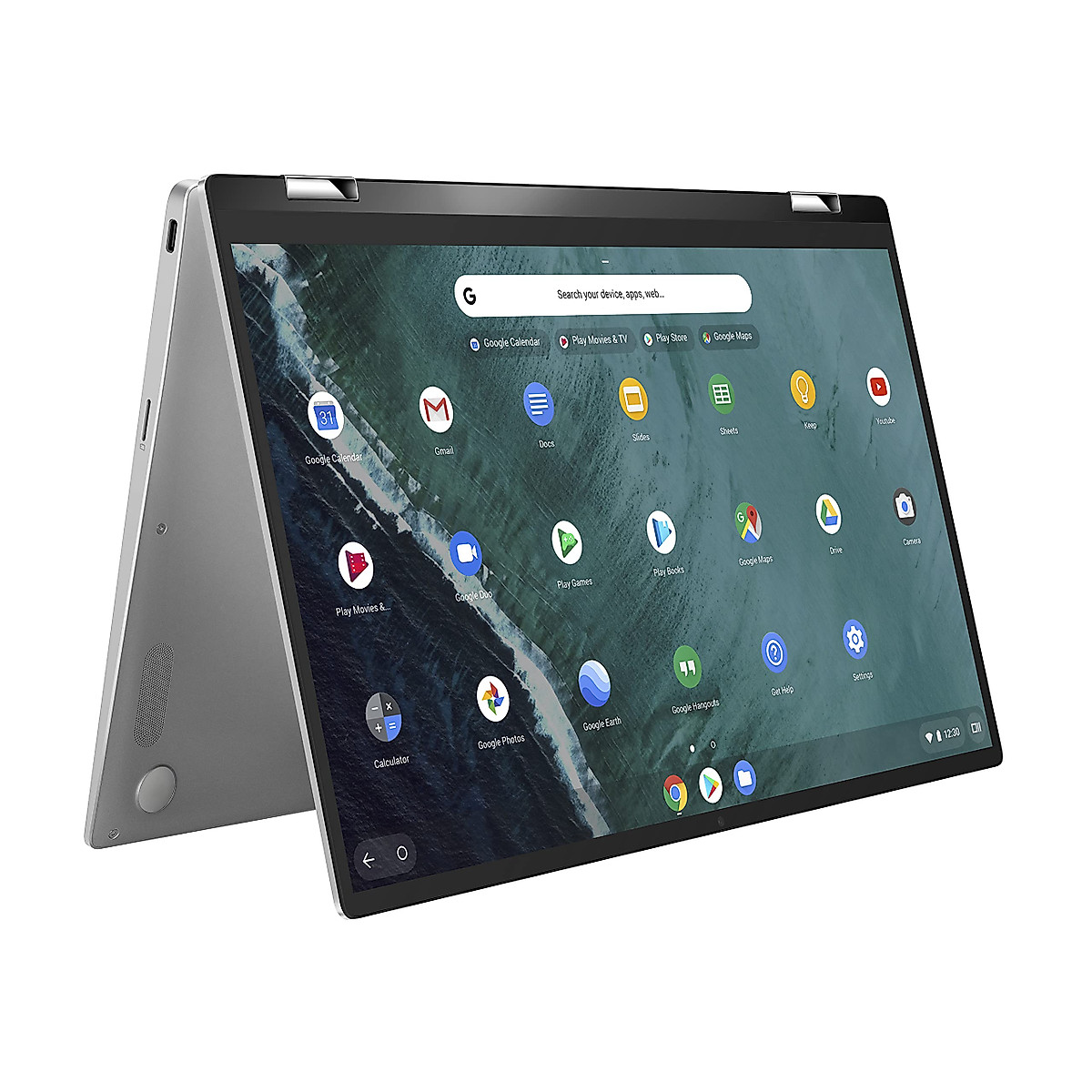 ASUS Chromebook Flip C434 2-In-1 Laptop, 14" Full HD Touchscreen 4-Way NanoEdge, Intel Core M3-8100Y Processor, 4GB RAM, 64GB eMMC Storage, All-Metal Body, Backlit KB, Chrome OS- C434TA-DSM4T, Silver