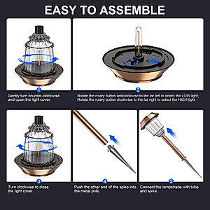 XMCOSY+ Solar Pathway Lights Outdoor - 6 Pack Solar Lights Outdoor Waterproof, 10-40 LM Dimmable Auto On/Off Solar Outdoor Lights Yard Garden Walkway Driveway (Warm White)