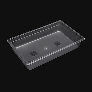 Fichiouy 4'' Deep 6 Pack Food Pans with Lids, Polycarbonate Clear Fruit Storage Pan Large Capacity 6pcs/set Food Pans Take Out Container