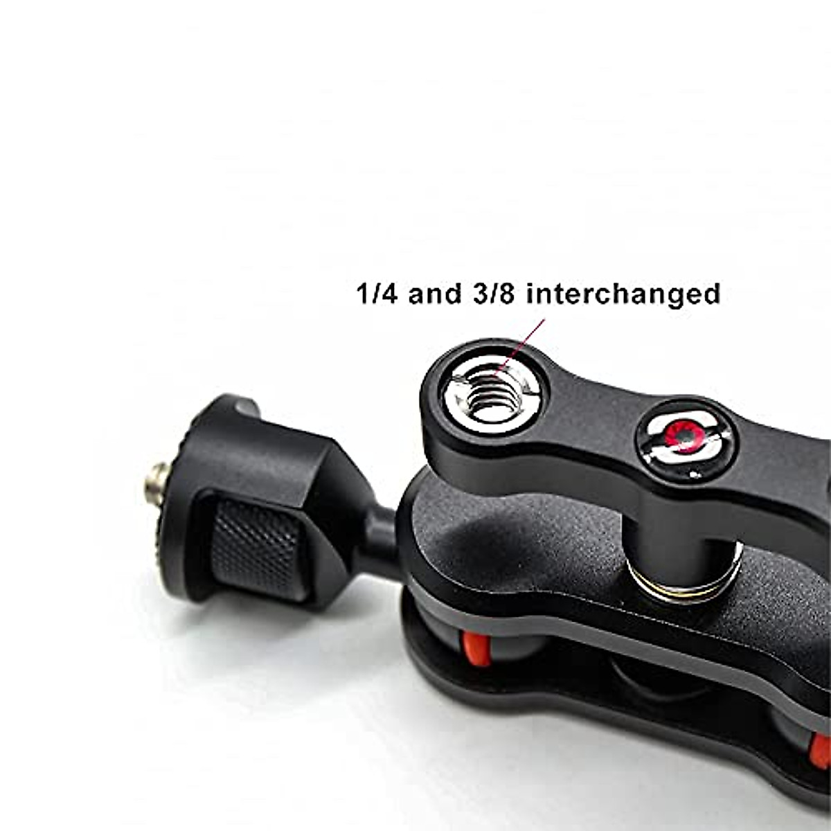 TOSICAM Articulating Magic Arm with Double Ballheads Monitor Mount,1/4" Screw for Field Monitor,Lights,Audio Recorders,Gimbal,Camera Cage,Video Shooting