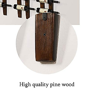 RONIXE Wall Mounted Wine Racks Rustic Barrel Stave Hanging Wine Bottle Holder Wooden Wall-Mounted Wine Rack Wine Shalf for Home Bar…