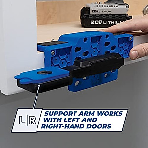Kreg KHI-CDIJ Cabinet Door Mounting Jig - for Frameless or Face-Frame Cabinets - Easily Adjustable Cabinet Jig - for Attaching Hinges for Cabinet Doors