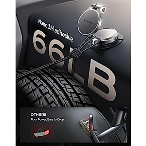 LISEN Magnetic Phone Mount, Folding Car Magnetic Phone Holder for Car 360° Rotatable Dash Cell Phone Holder Car Easily Install Hands Free Car Phone Holder Fits for All Smartphones & Tablet