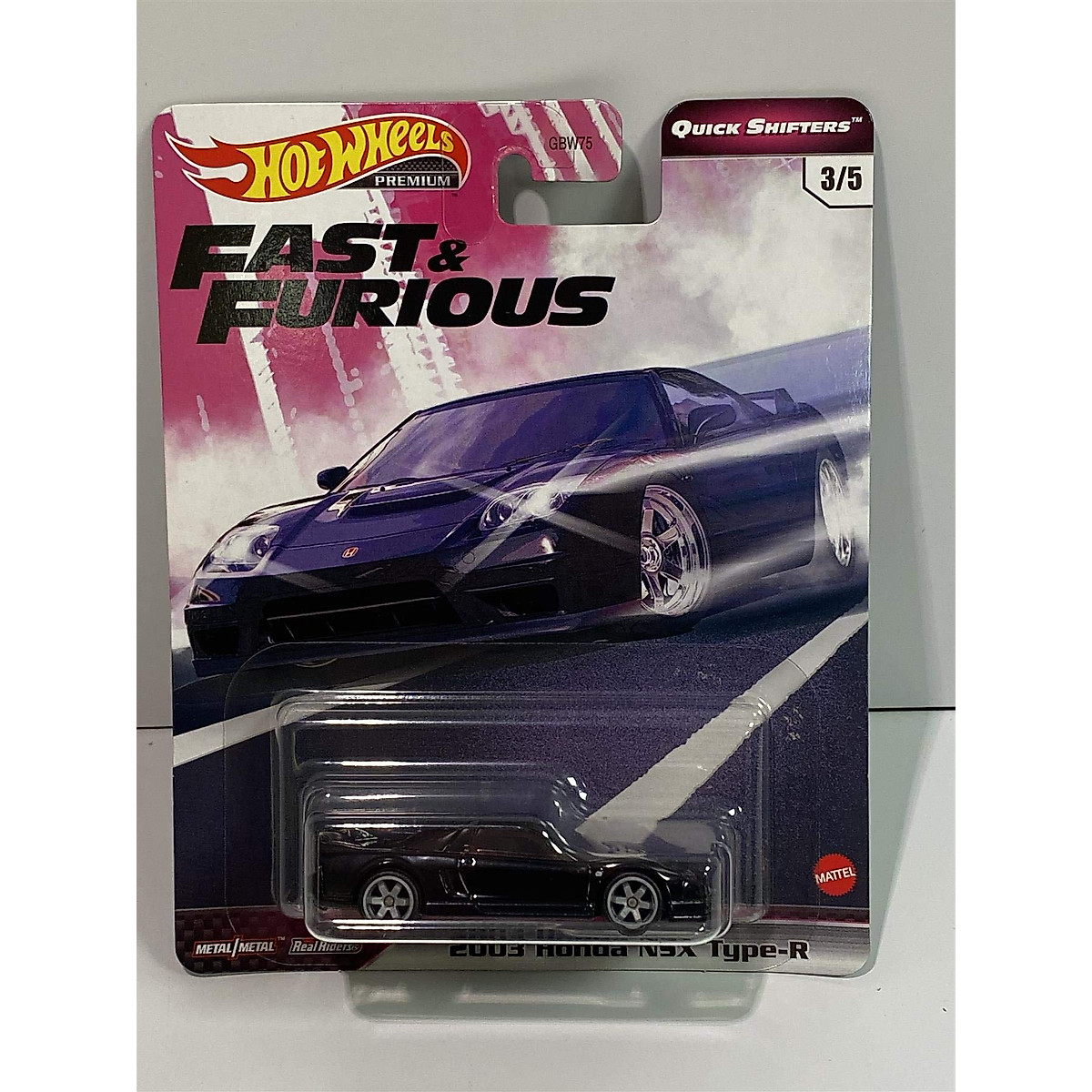 Hot Wheels Fast & Furious Honda 2003 NSX Type-R 1:64 Scale Diecast Vehicle, Toys for Kids Age 3 and Up, Toys for Boys (GJR80)