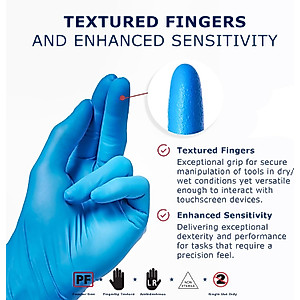 American Nitrile – Slate Powder Free Nitrile Gloves – Latex Free Disposable Gloves – Made in the USA