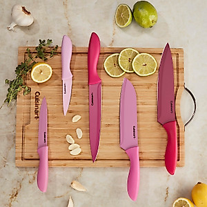 Cuisinart 10pc Ceramic Coated Color Knife Set - Pink for BCRF, C55-10PCPK