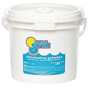 In The Swim Chlorine Shock Granules for Sanitizing Swimming Pools – 56% Available Chlorine – Dichlor – 25 Pound Bucket