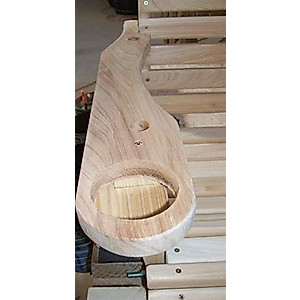 Ecommersify Inc 5 Ft USA Made Cypress Roll Back Porch Swing with Swing-Mate™ Comfort Springs and Cup Holder Arm and Stainless Steel Hardware Upgrade