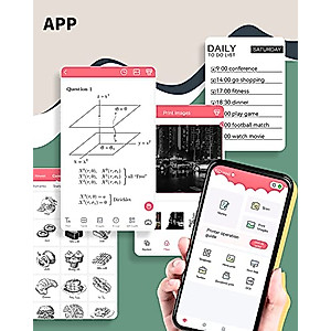 Phomemo M04S Portable Thermal Printer Sticky Note Printer, Bluetooth Label Printer, Support 2/3/4 inch Printing Width, 300 dpi,Compatible with iOS + Android, Suitable for Labels, Notes, documents