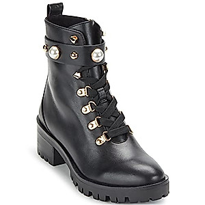 Karl Lagerfeld Paris Women's Perry Fashion Bootie Boot, Black, 5.5