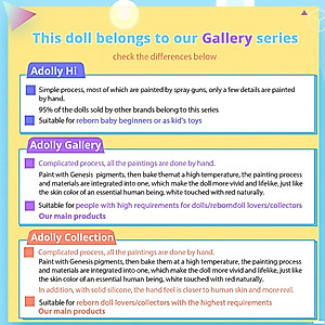 Adolly Gallery Realistic Reborn Baby Dolls Cute 20inch Soft Silicone Handmade Cloth Body Realistic Toddler Doll Lifelike Toy Gifts for Girl Age 3+ Name Bryan