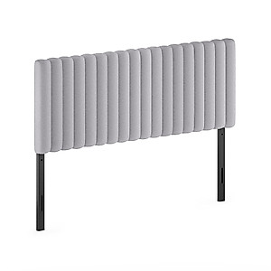 Furinno Roanne Upholstered Tufted Headboard, Queen, Glacier