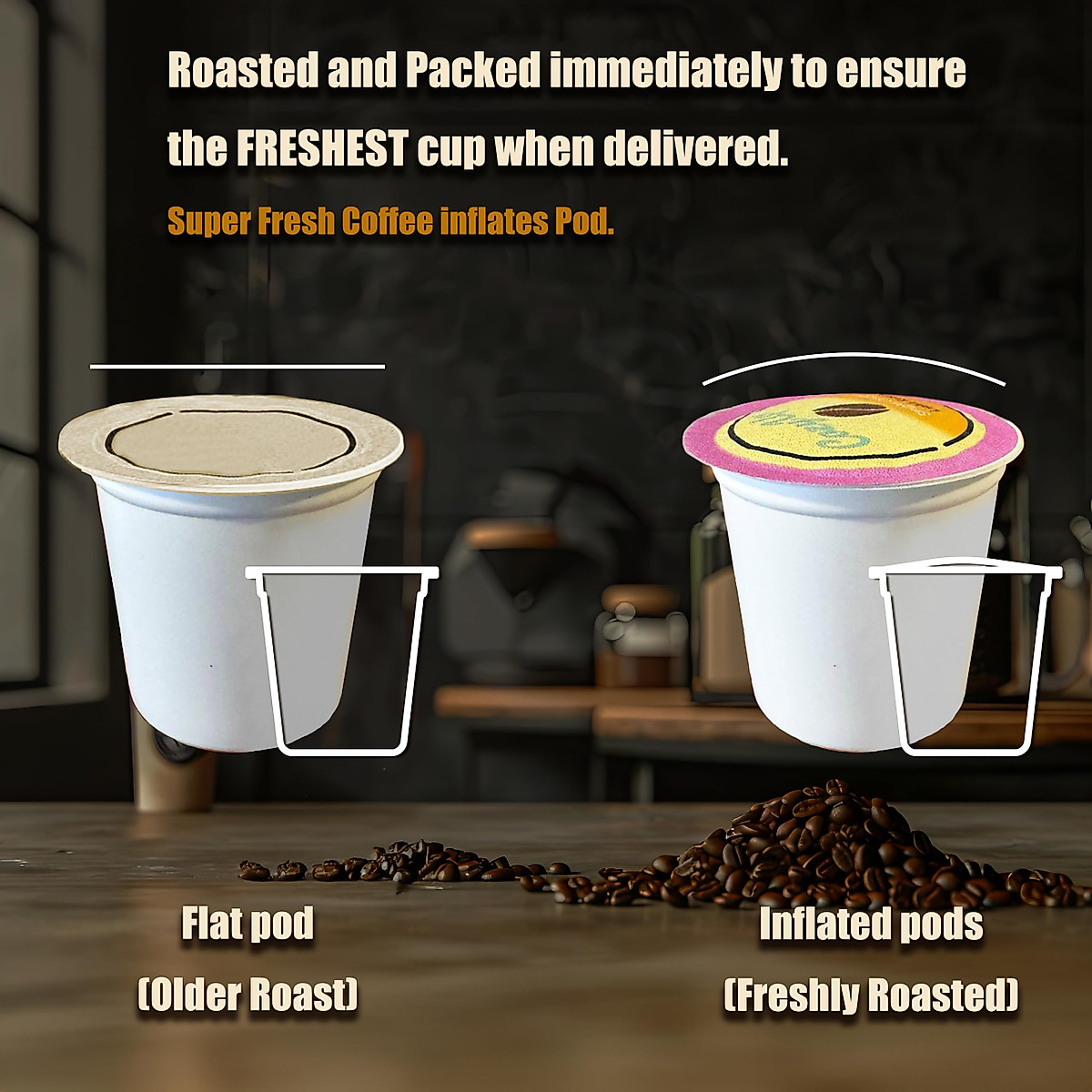 CozyUp Specialty Dark, Single-Serve Coffee Pods for Keurig K-Cup Brewers, Dark Roast Coffee, 100 Count